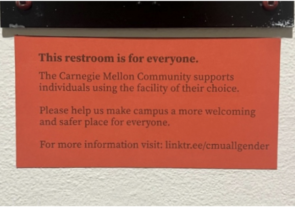 CMU students put up gender-inclusive restroom signage - The Tartan